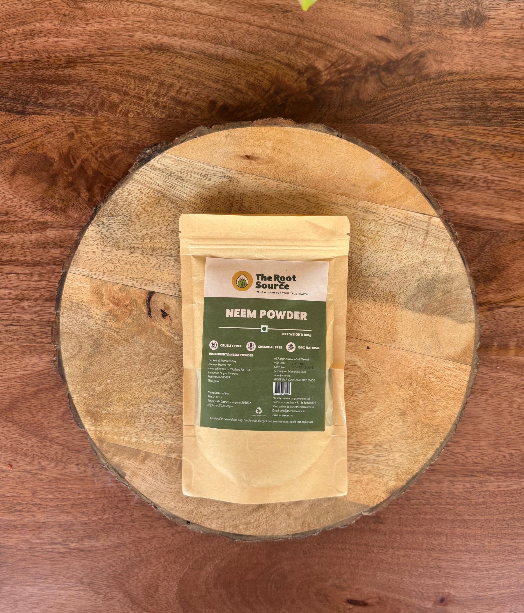 Neem Powder, 100gm – The Root Source